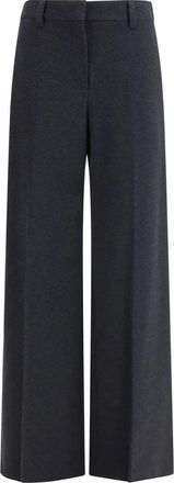 Brunello Cucinelli Wide Pantalons - Femme - Pantalons - Gris - Taille: 38 FR