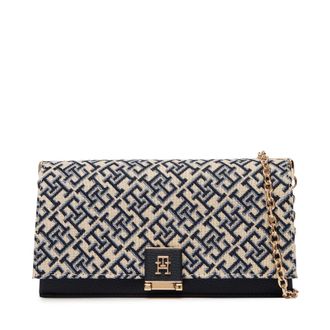 Tommy Hilfiger Handtasche Tommy Hilfiger Th Her Chain Cross Jacqu AW0AW18637 Dunkelblau