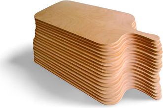 Eli Jewels Flammkuchenbrett XL 20er Set -stabiles Servierbrett aus hartem Birkenholz, im Vergleich zur Pappel ca. 3 mal h&auml;rter, F&uuml;r Ofengerichte wie Zwiebelkuche