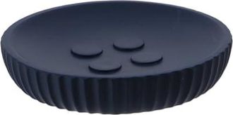 Tendance Porte Savon polyresine Rond striee - Bleu Marine