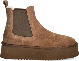 Copenhagen bottines chelsea &agrave; plateforme - Marron