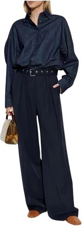 Dries Van Noten Femme, Blouses et Chemises, Bleu, Taille: 38 FR Chemise en denim oversize