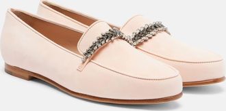 Manolo Blahnik Mocassins Pisufa en daim à ornements