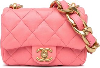 Chanel Hobo Bags - Mini Quilted Lambskin Funky Town Flap - Gr. unisize - in Gold - f&uuml;r Damen