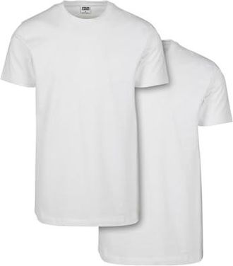 Urban Classics Basic Tee 2-pack T-Shirt, Homme Multicolore (White/White 01105) XXXX-Large (Taille fabricant: 4XL)