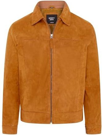 Infinity Leather Veste de Motard Harrington Classique en Cuir Suédé de Vhèvre 100% Véritable Pour Homme