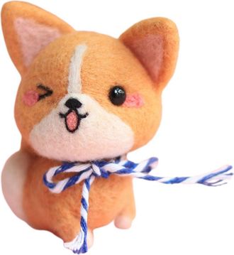 Angoily Wollfilz DIY Hund Corgi Nadel Filzen Bastelmaterial Kuscheltier Selber Machen Geschenkidee für Weihnachten Geburtstag und Muttertag