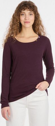 Ragwear Langarmshirt FLLORAH LONG GOTS mit süßen Zierknöpfen am Ausschnitt