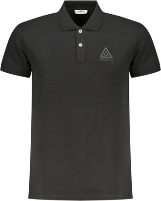 Iceberg Schwarzes Poloshirt Mit Eisberg-dreieck-logo