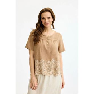 In Front IN Front, Femme, Blouses et Chemises, Beige, Taille: 46 FR Blouses