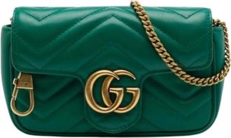 Gucci Sac bandouli&egrave;re matelass&eacute; Pre-owned - Femme - Pre-owned - Vert - Taille: ONE Size