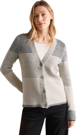 Cecil Damen B253909 Cardigan Mit Blockstreifen, Schwarz, L EU