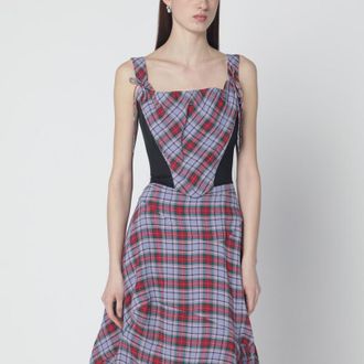 Vivienne Westwood Puppy linen corset with tartan pattern