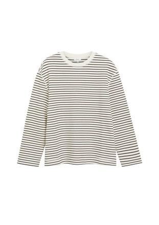 s.Oliver Sweatshirt Sweatshirt Scuba-Sweatshirt mit Ringeln im Relaxed Fit
