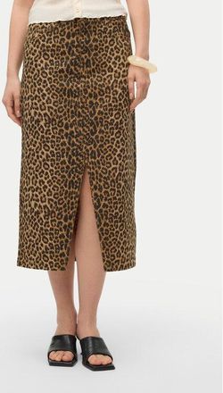 Vero Moda Jeansrock Veri 10331065 Braun Regular Fit