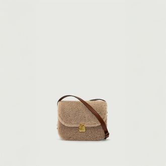 SOEUR SAC BELLISSIMA MINI BEIGE SHEARLING
