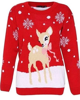 ZEE FASHION pour Hommes Femmes 3D Rudolph Renne Elfe Noël Fantaisie Pull Top Tricoté