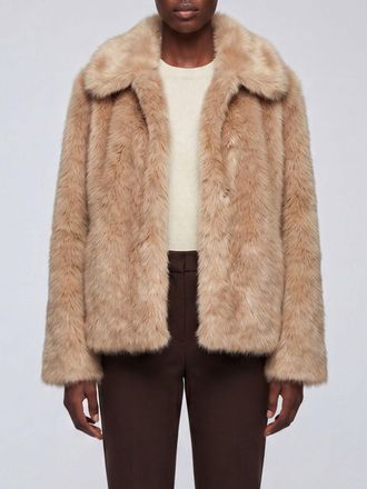 Max Mara S Max Mara Alce Webpelzmantel mit klassischem Kragen
