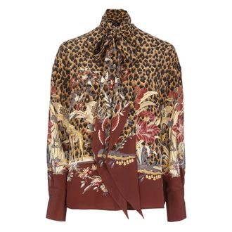 Etro Lang&auml;rmeliges bedrucktes Seidenhemd - - Blouses & Shirts - Damen - Mehrfarbig - S