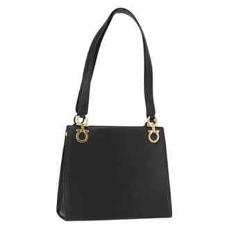 Ferragamo Sac bandouli&egrave;re en cuir Pre-owned - Femme - Pre-owned - Noir - Taille: ONE Size