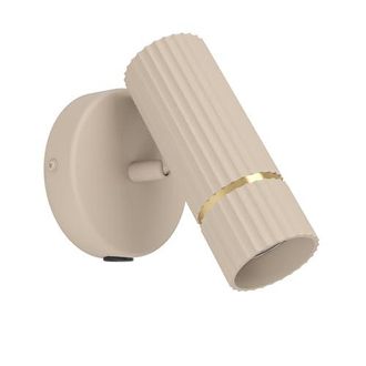 Eglo Applique murale intérieure Caminia, lampe murale dintérieur avec spot orientable, éclairage salon et chambre avec interrupteur, métal beige et doré, a