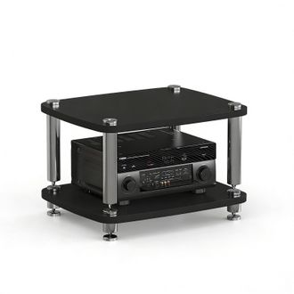 Generic HiFi Regal 4-stufiges Audio-Regal, HiFi-Lautsprecherbox Mit Vibrationsd&auml;mpfung, Offene Ablagefl&auml;che, Modulares Design, Robust, for Gaming, Wohnzimmer 