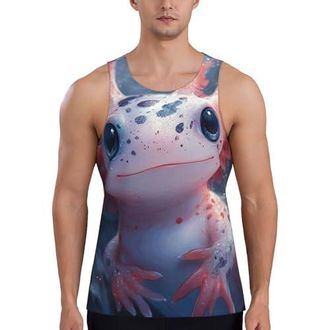Generic D&eacute;bardeur respirant &agrave; s&eacute;chage rapide sans manches pour homme pour entra&icirc;nement &agrave; la plage S &agrave; 4XL, Cute Axolotl 11, 4XL