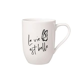 Villeroy & Boch Statement Mug La Vie Est Belle 11,5 X 8 X 10,5 Cm, Tasse Blanche