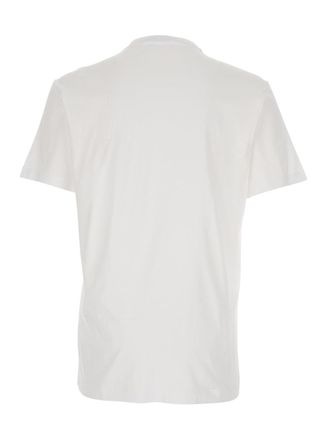 Dolce & Gabbana Mens T-Shirt With Logo White Cotton T-Shirts And Polos