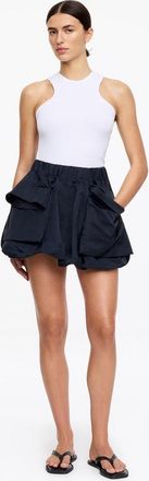 Arket Minirock Mit Bubble-Saum -Blau