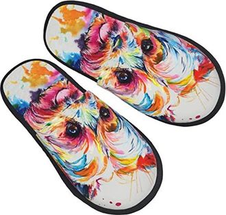 Generic Chaussons Femme Homme Chien Yorkie Chausson DHiver Confort Chaussures Confortable Chaussures DInt&eacute;rieur Pour Int&eacute;rieur Ext&eacute;rieur H&ocirc;tel L