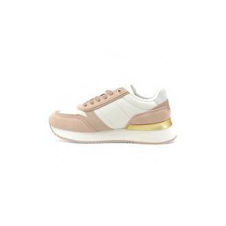 Tommy Hilfiger Leather Textured Panel Metallic Trainers - - Shoes - Damen - Wei&szlig; - 39 EU