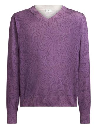 Etro pull à motif cachemire - Violet