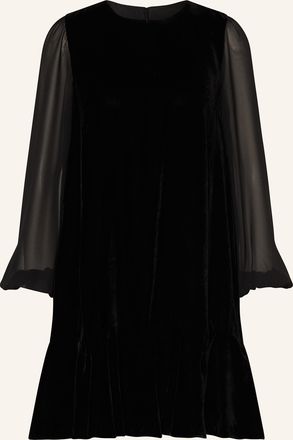 Phase Eight Samtkleid Velvet Mit Volants schwarz