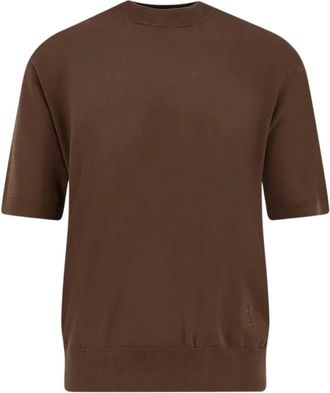 Laneus Homme, Tops, Brun, Taille: XL T-Shirt 100% Coton