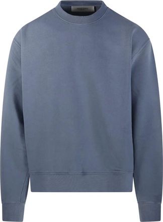 Golden Goose Femme, Sweatshirts et sweats &agrave; capuche, Bleu, Taille: 40 FR Boxi SweaT-shirt Logo Patch