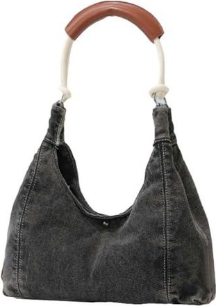 Generic Sac cabas pour femme, sac cabas en jean pour femme, pochette en denim, sac bandouli&egrave;re, style d&eacute;contract&eacute;, id&eacute;al pour les voyages (collection 2025)
