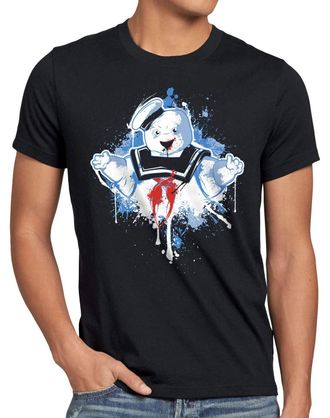 style3 Stay Puft Marshmallow Mann T-Shirt Herren geisterj&auml;ger schaumzucker, Gr&ouml;&szlig;e:5XL, Farbe:Schwarz