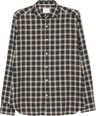 Tintoria Mattei Chemise &agrave; carreaux manches longues - Homme - Chemises - Beige - Taille: 2XL