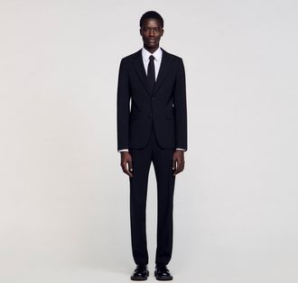 Sandro Veste de costume en laine vierge