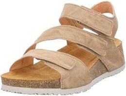 Think Damen KOAK chromfrei gegerbte nachhaltige Sandale, LINEN 4010