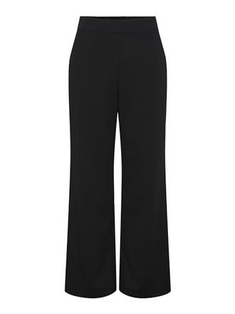 Pieces Pcnula Hw Wide Pants Noos Pantalons, Noir, S x 32L Femme