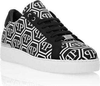 Philipp Plein Nappa Leather Low Top Sneakers Big Monogram