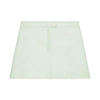 Courr&egrave;ges Femme, Jupes, Vert, Taille: 36 FR Vinyl Reedition Skirt