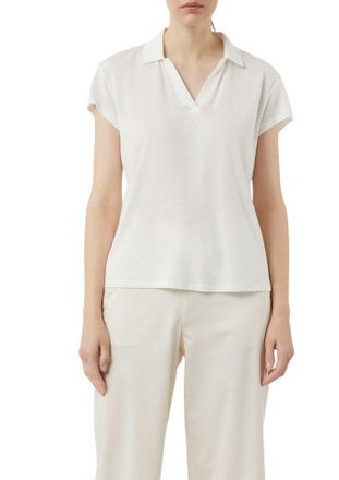 Comma T-Shirt mit Leinenanteil