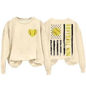 Generic Pull pour femme - Imprim&eacute; graphique britannique - Haut surdimensionn&eacute; - Col rond - Manches longues - Automne - Hiver - D&eacute;contract&eacute; - Confortable - Ten