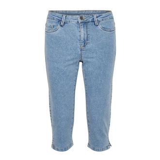 Kaffe Hellblaue Gewaschene Denim Capri Jeans - - Jeans - Damen - Blau - S