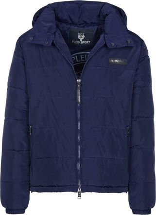 Plein Sport Gesteppte Daunenjacke - - Sport - Damen - Blau - 5XL