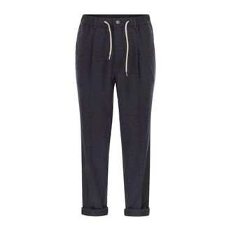 Herno Hosen mit Bundfalten und Kordelzug - - Trousers - Herren - Blau - XL