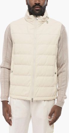 Brunello Cucinelli Feather-Filled Leather Gilet Brunello Cucinelli